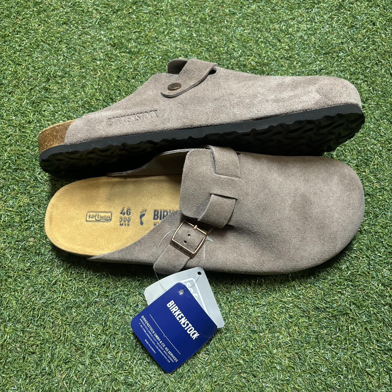 Birkenstock Boston Clogs Soft Suede Taupe Colorway... - Depop