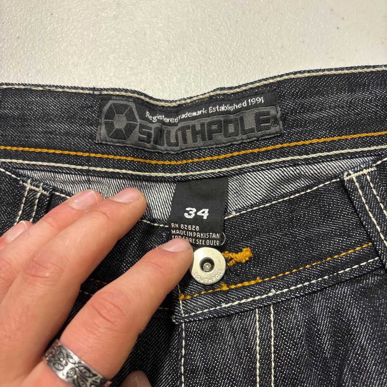 Southpole Denim Jean Shorts Jorts 35x14 Baggy Y2K... | Depop