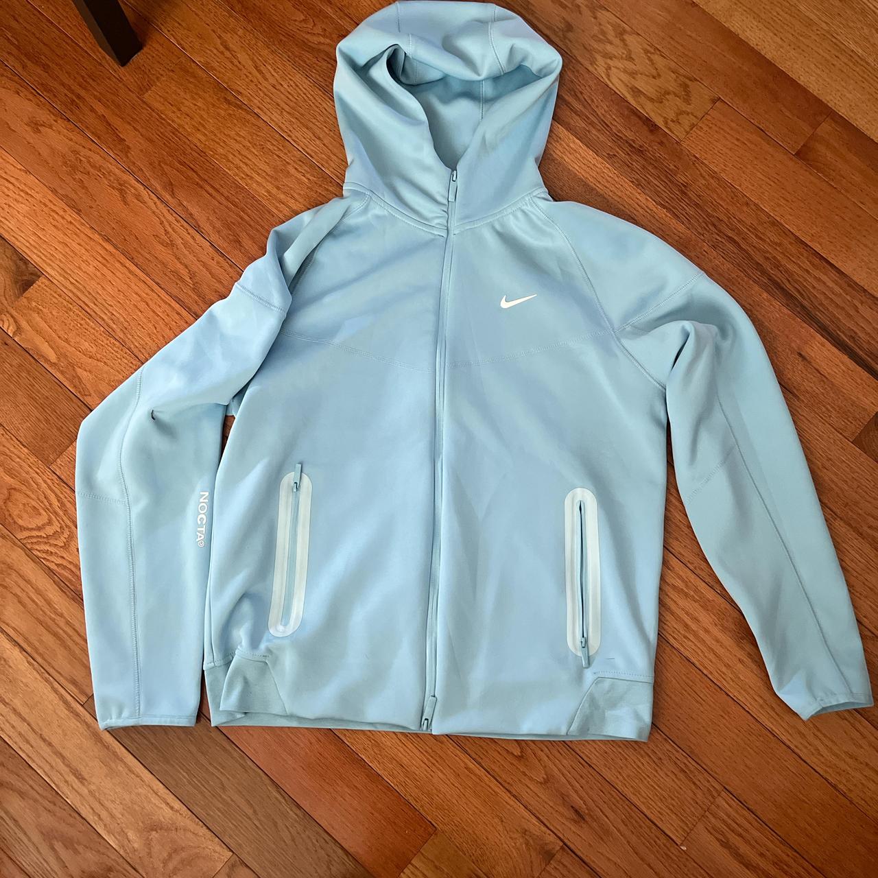 Nike Nocta Baby Blue Tech Fleece Zip Up | Depop