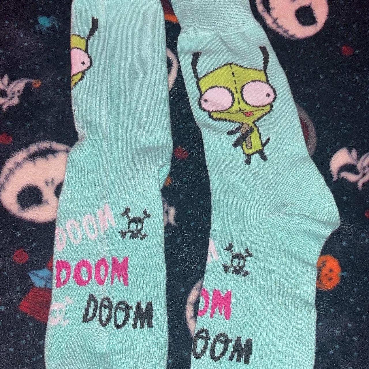 Invader Zim Irk socks #InvaderZim #emo #scene... - Depop