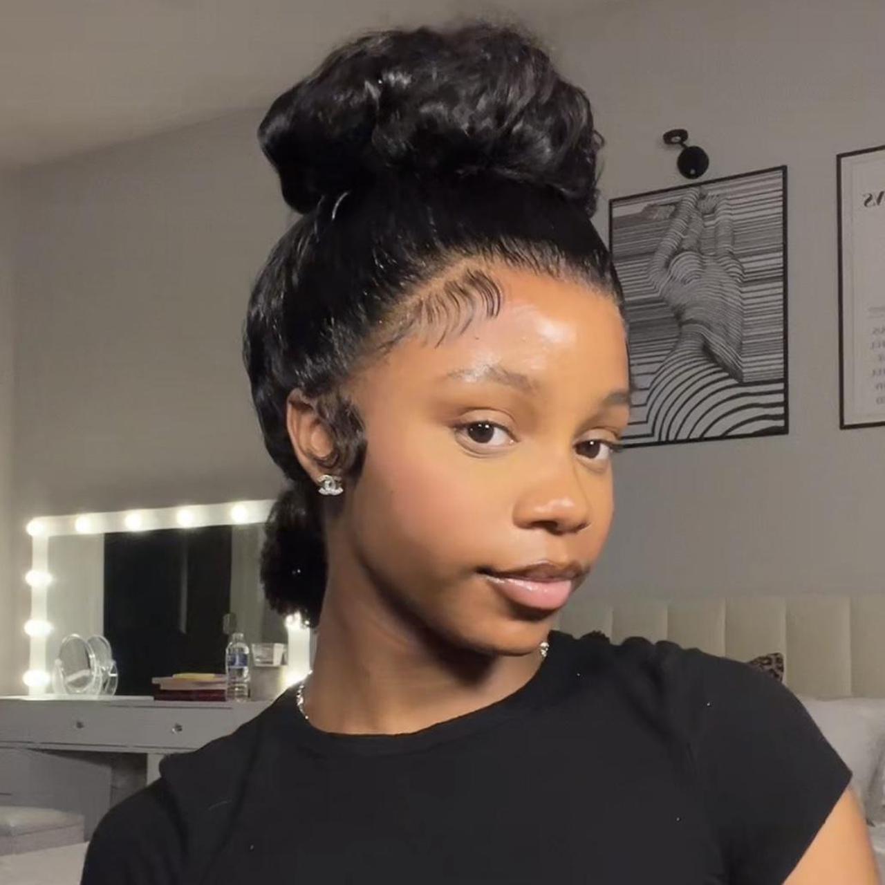 360 lace, 22in Loose Wave Bun Unit **Hair is styled... | Depop