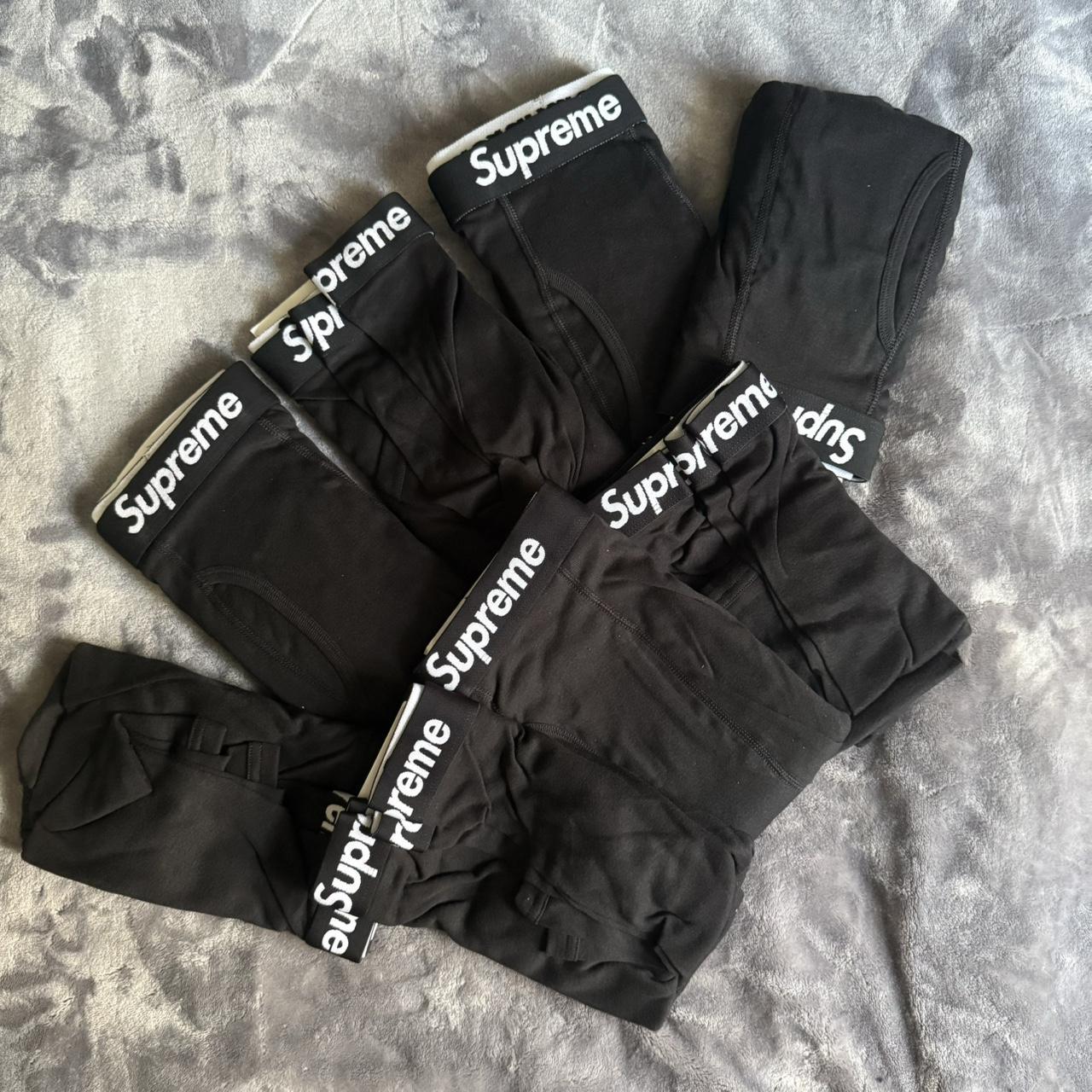 Supreme Boxers Black Size S and M READ... - Depop