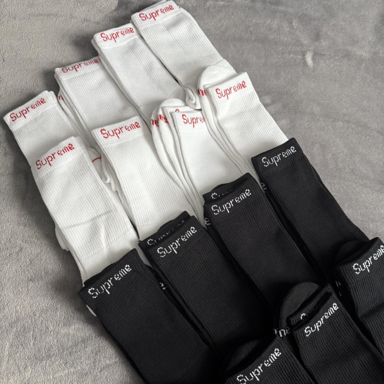 Supreme Socks Black and White All brand new 100%... | Depop