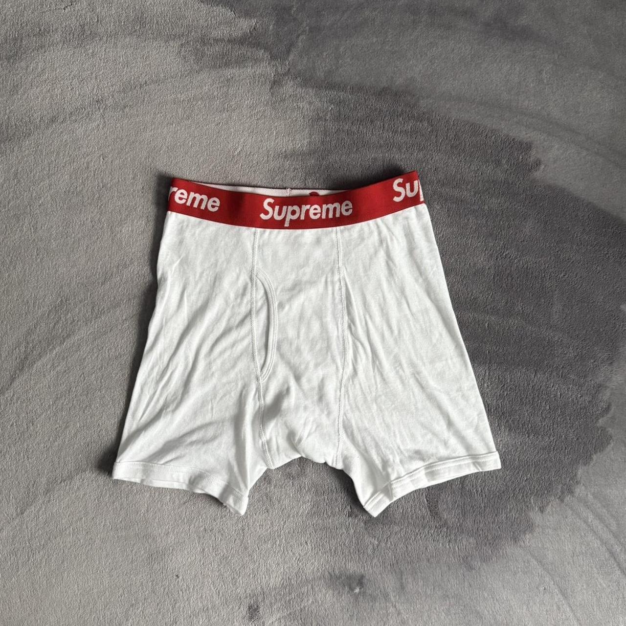Supreme White Boxers Size S and M available 100%... | Depop