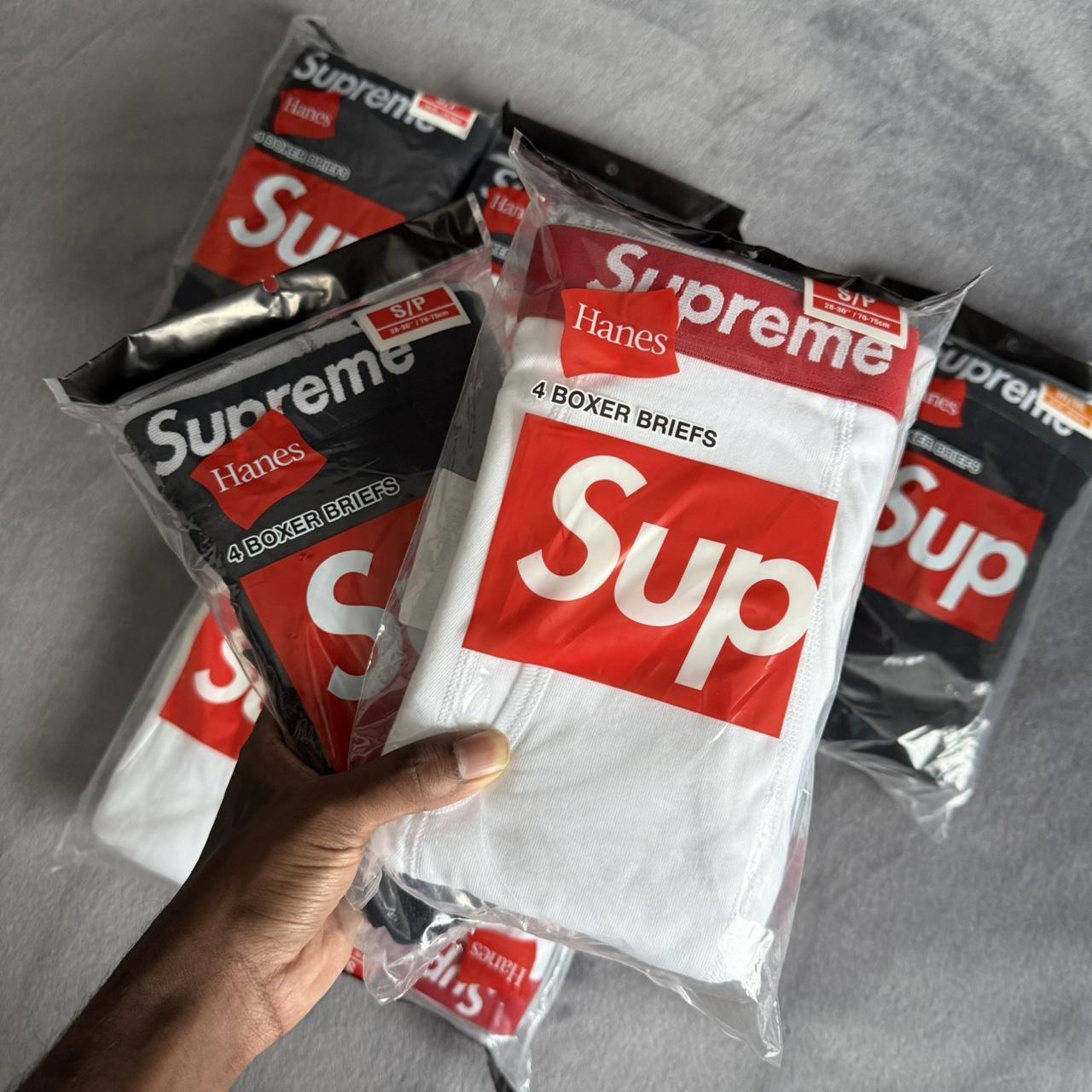 Supreme Boxers Black and White Size S and M READ... | Depop