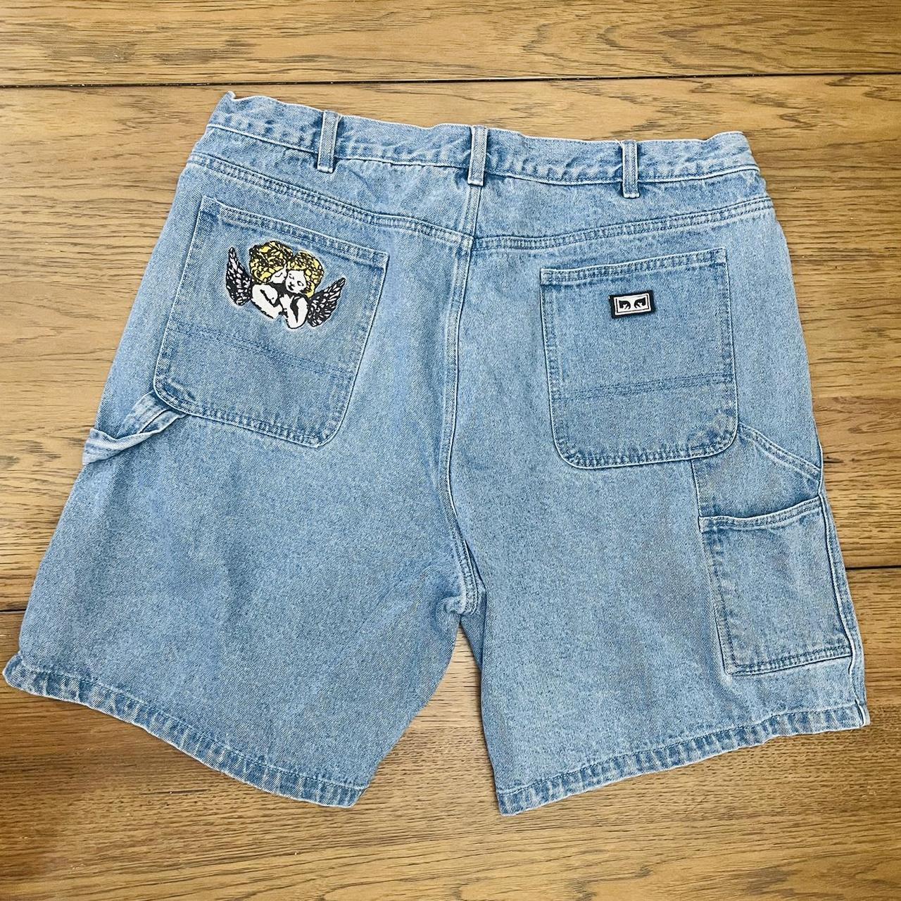 Obey Carpenter Jorts with Angel Patches! 🚨🗣️🔥 Worn... - Depop