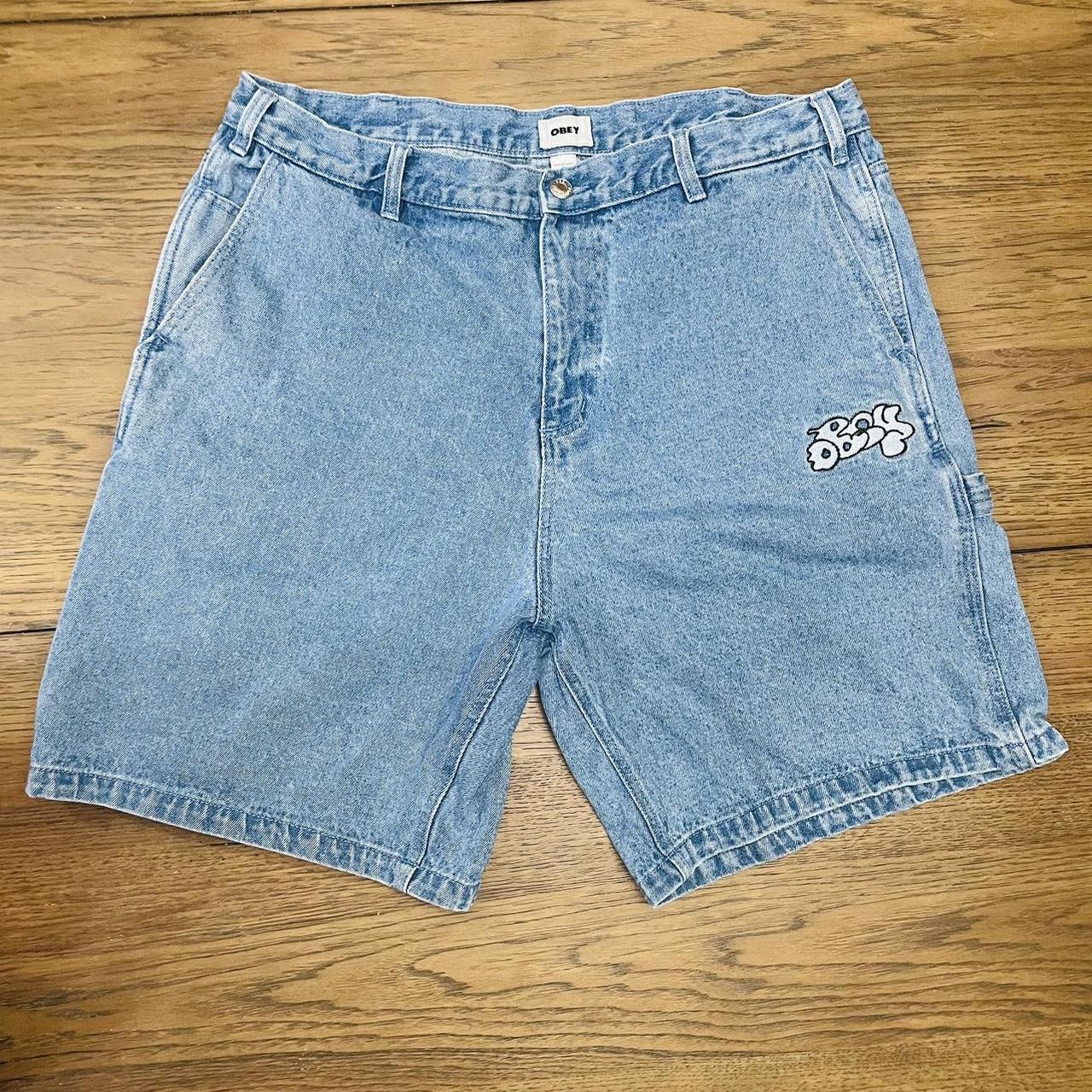 Obey Carpenter Jorts with Angel Patches! 🚨🗣️🔥 Worn... - Depop
