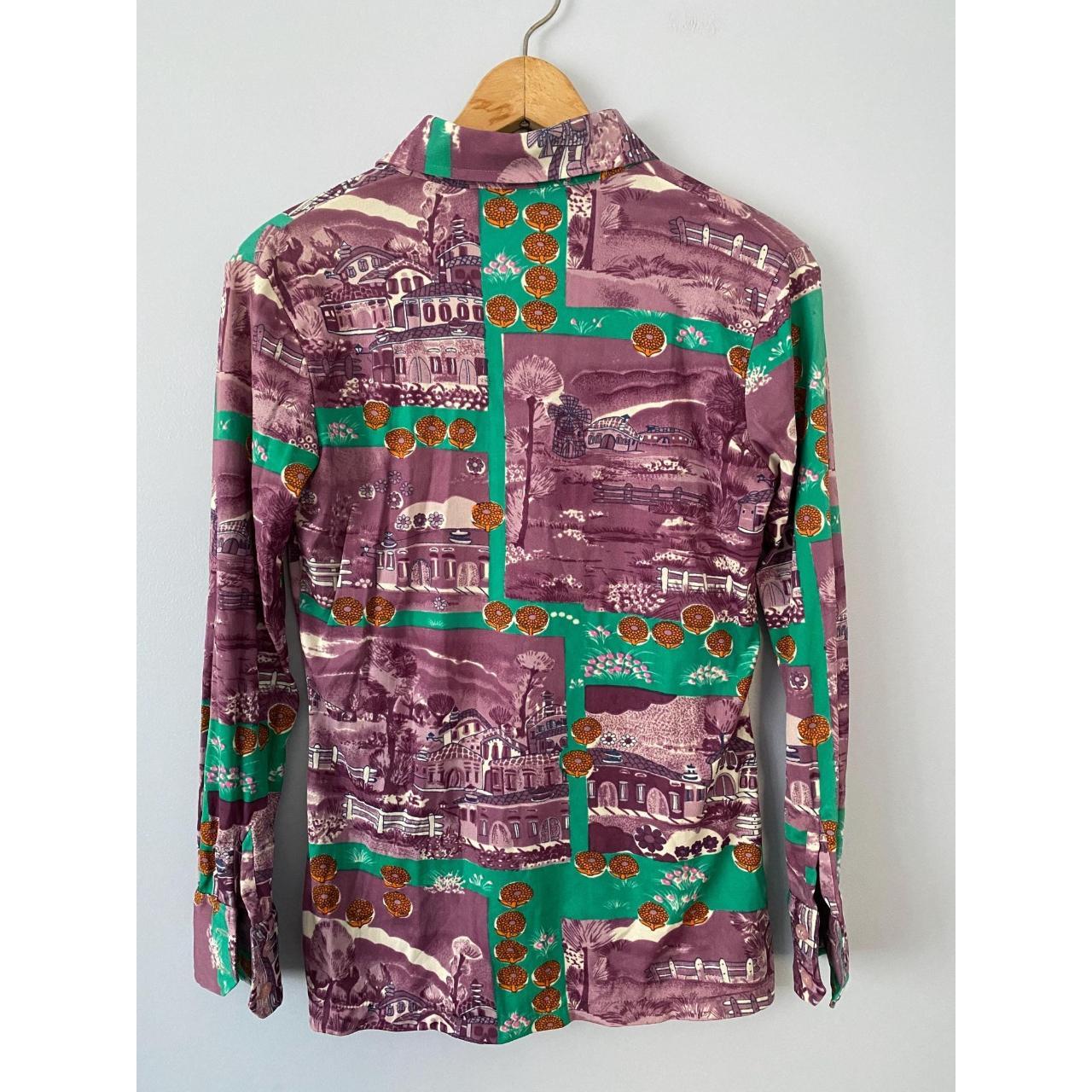 Vintage Russ Togs Novelty Print Blouse, Size Small/X... - Depop