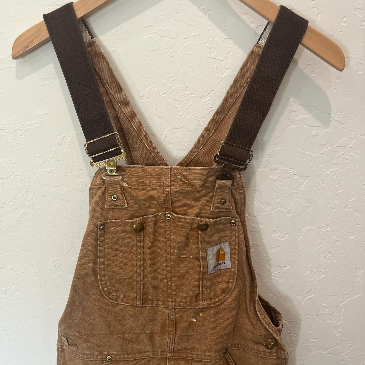 Men’s Carhartt bib overalls in classic Carthartt... - Depop