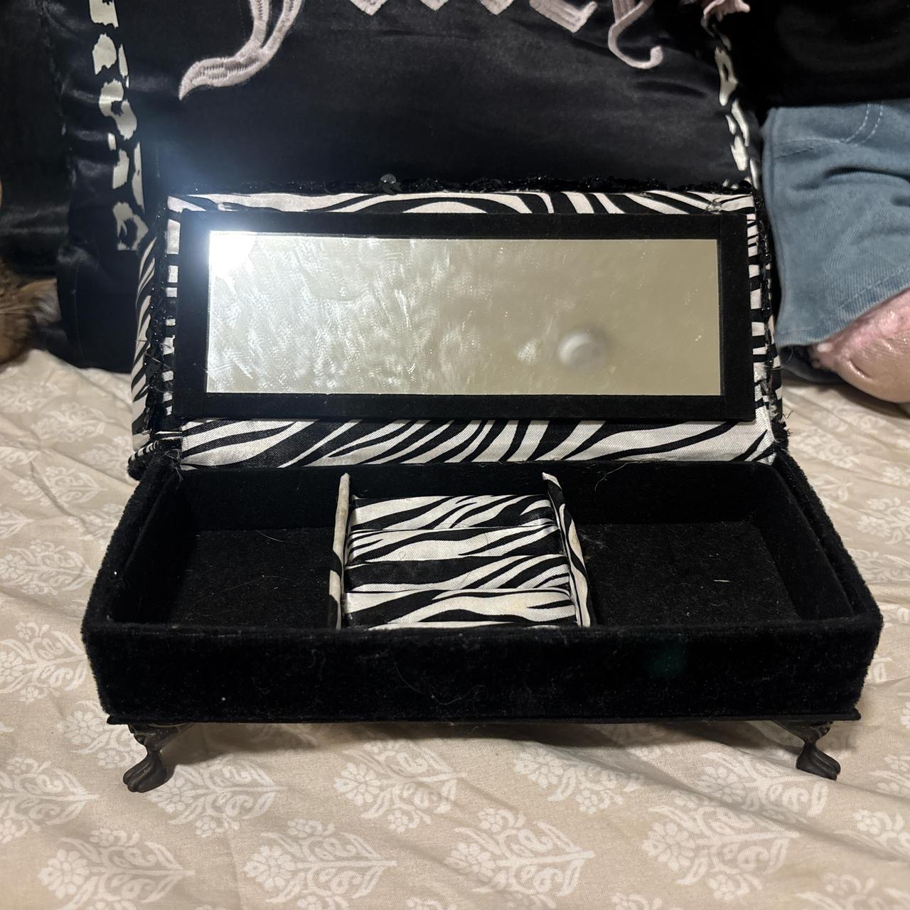 zebra couch, jewelry box thrifted | Depop