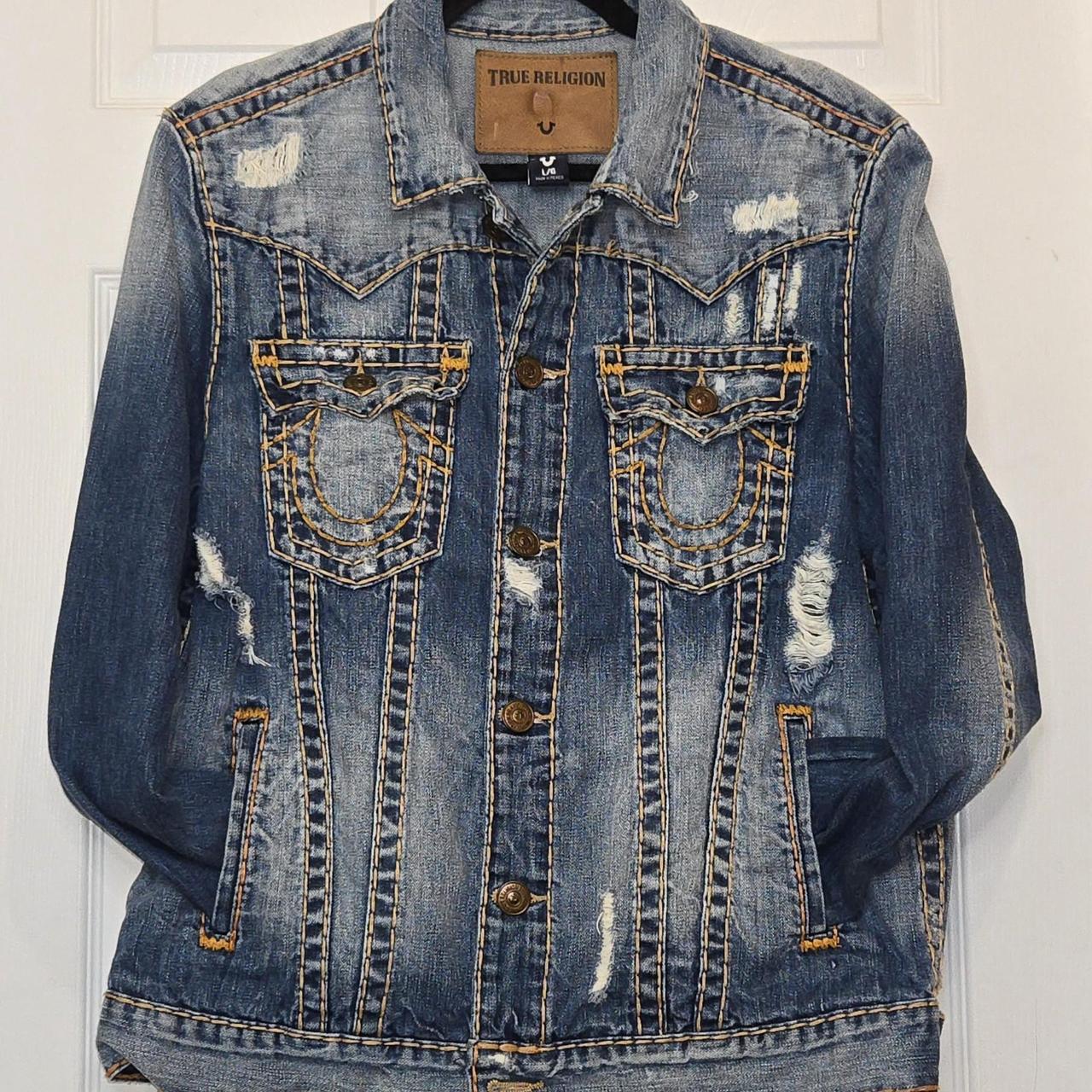 True Religion Jean Jacket; Size LG; New Without Tags | Depop