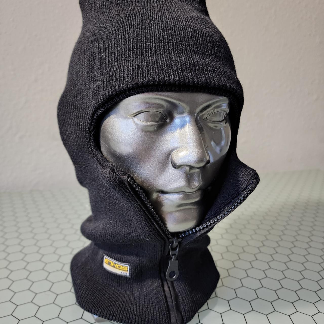 Zip-Up Balaclava Mask Sleek black balaclava mask... - Depop