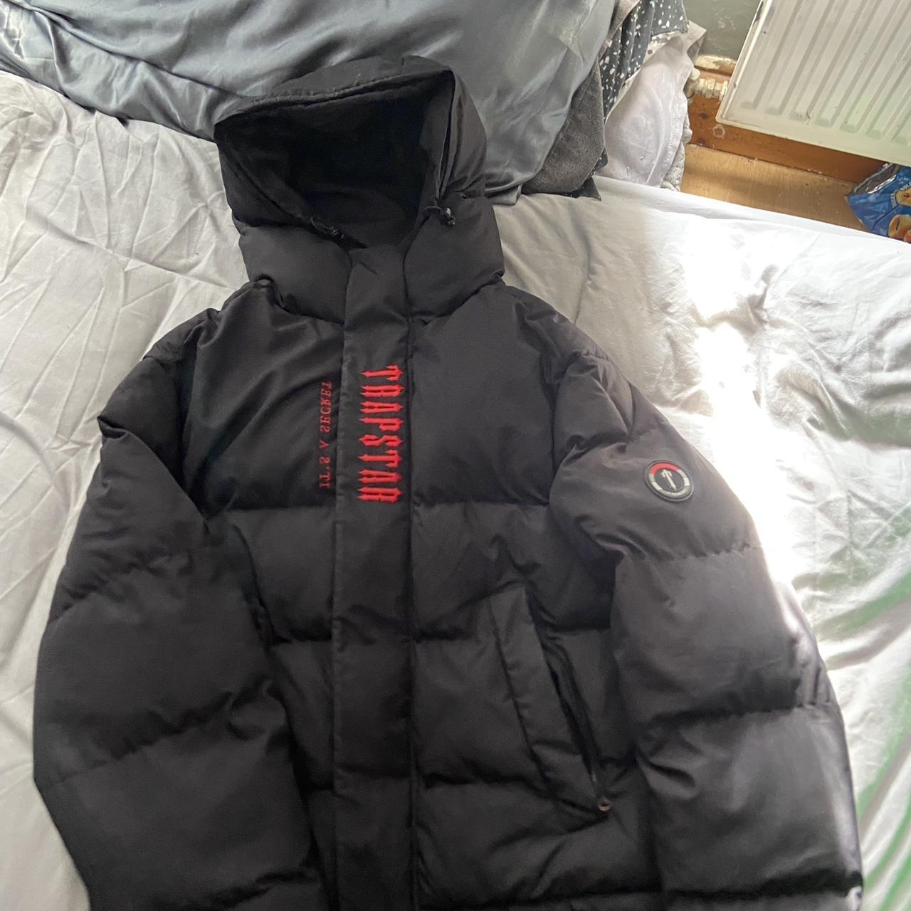 Medium black and red trapstar coat | Depop