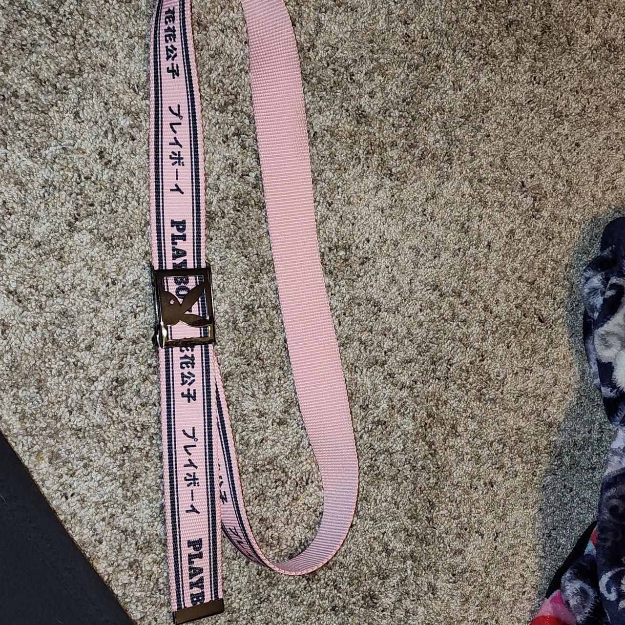 Large pink playboy belt - Depop
