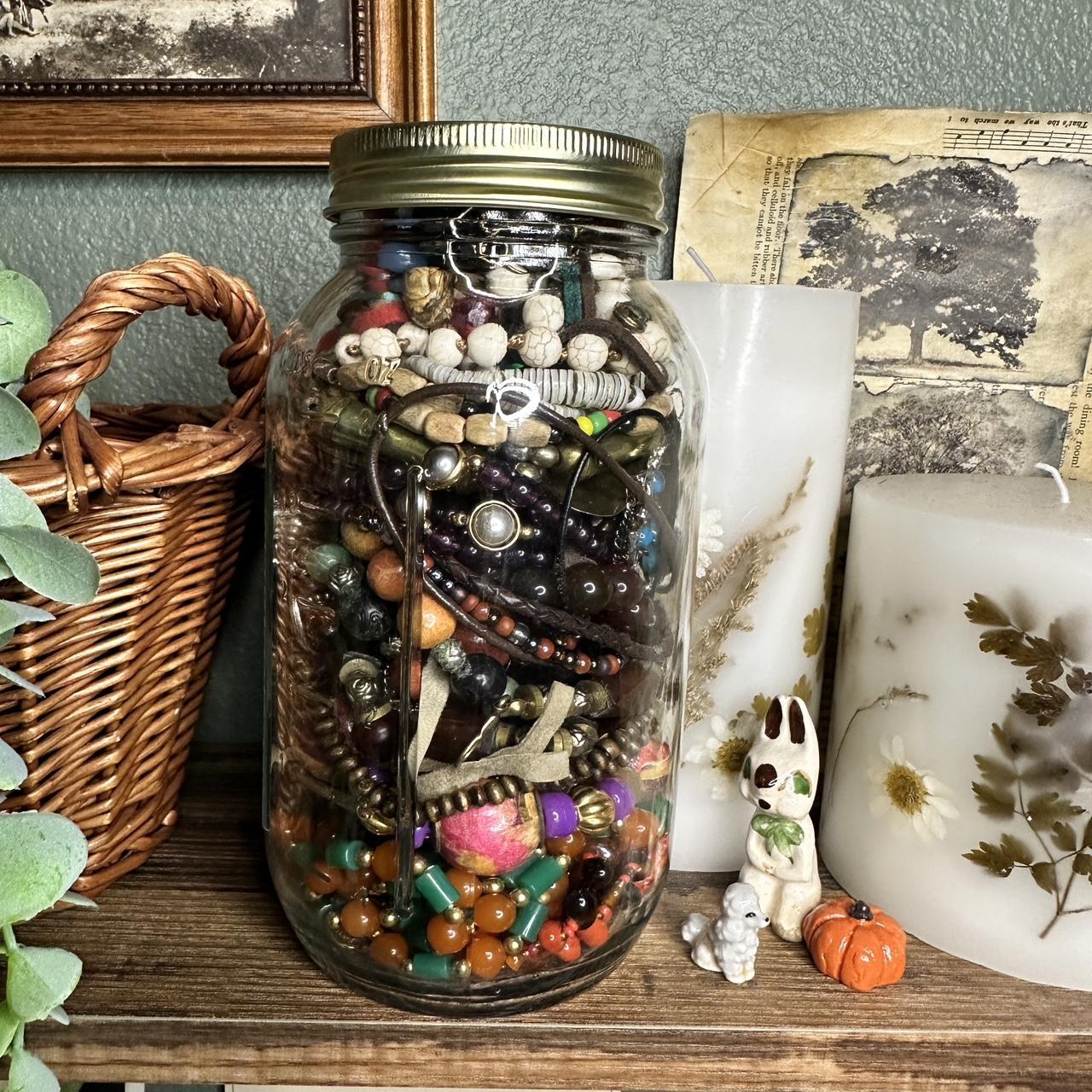 Hippie/boho mystery jewelry jar FULL of gorgeous... - Depop
