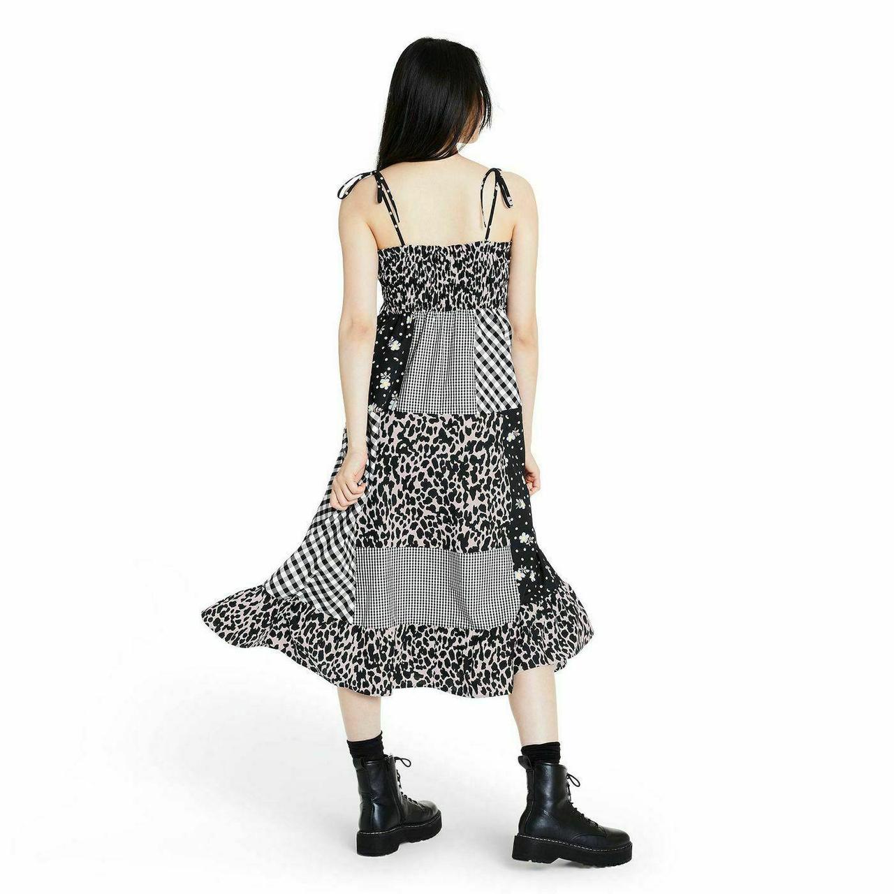 Sandy Liang x Target patchwork spaghetti strap midi... - Depop