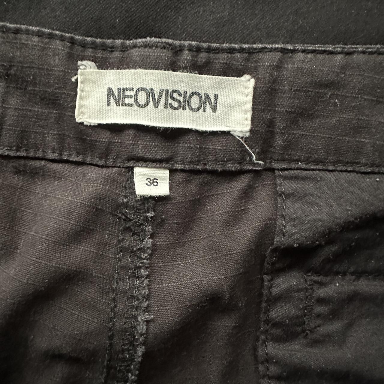 Black neovision cargo pants - Depop