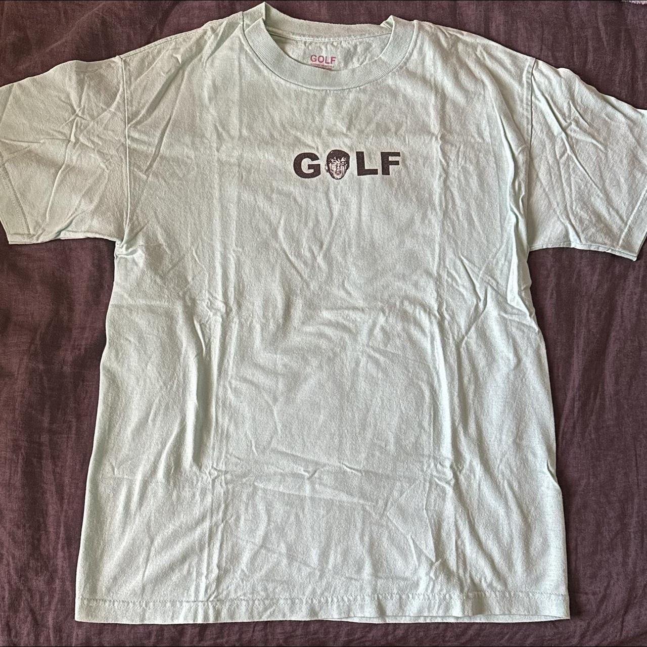 Golf Wang Punk Face Light Blue T-Shirt - Depop