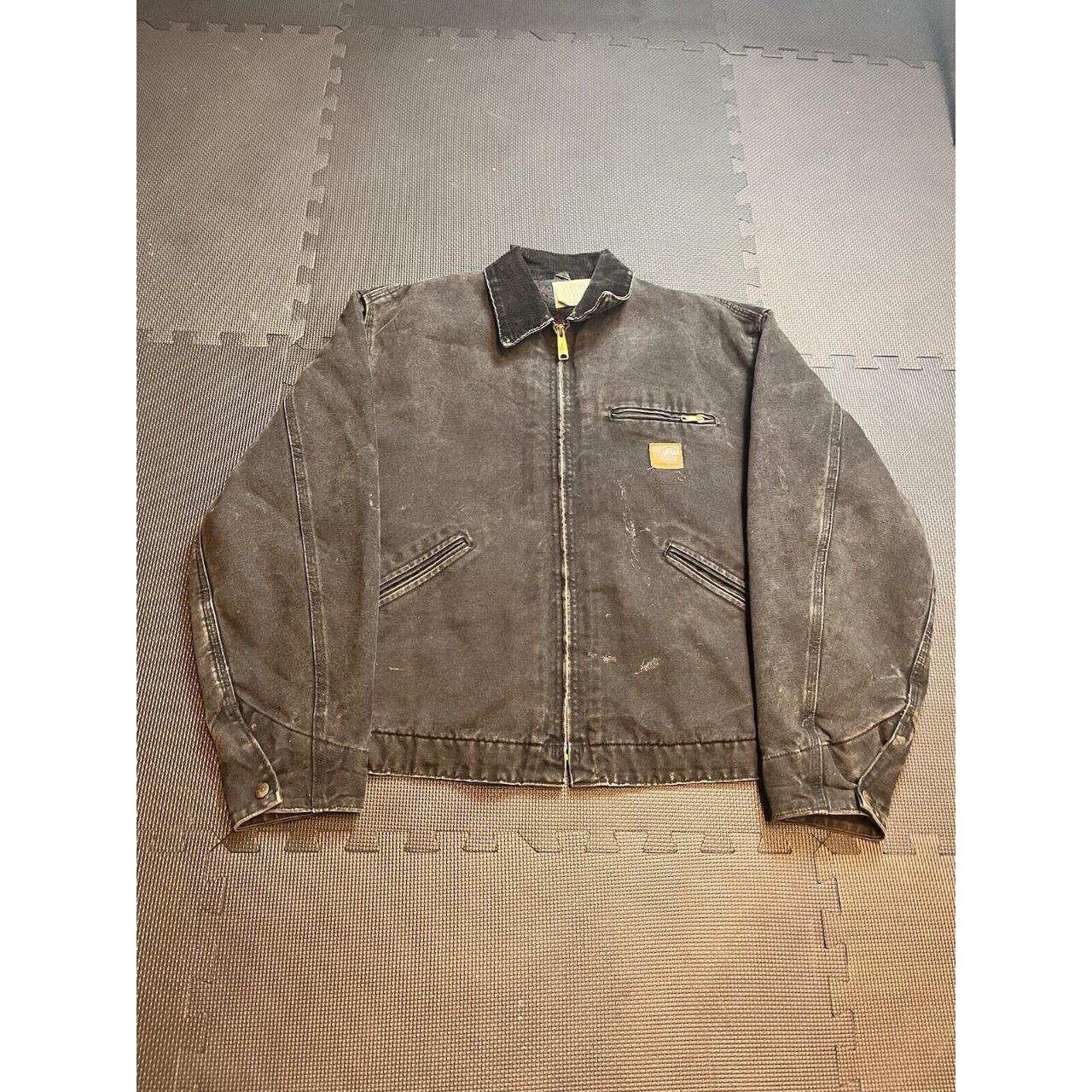 vintage Black carhartt detroit jacket. Size Men’s Large - Depop