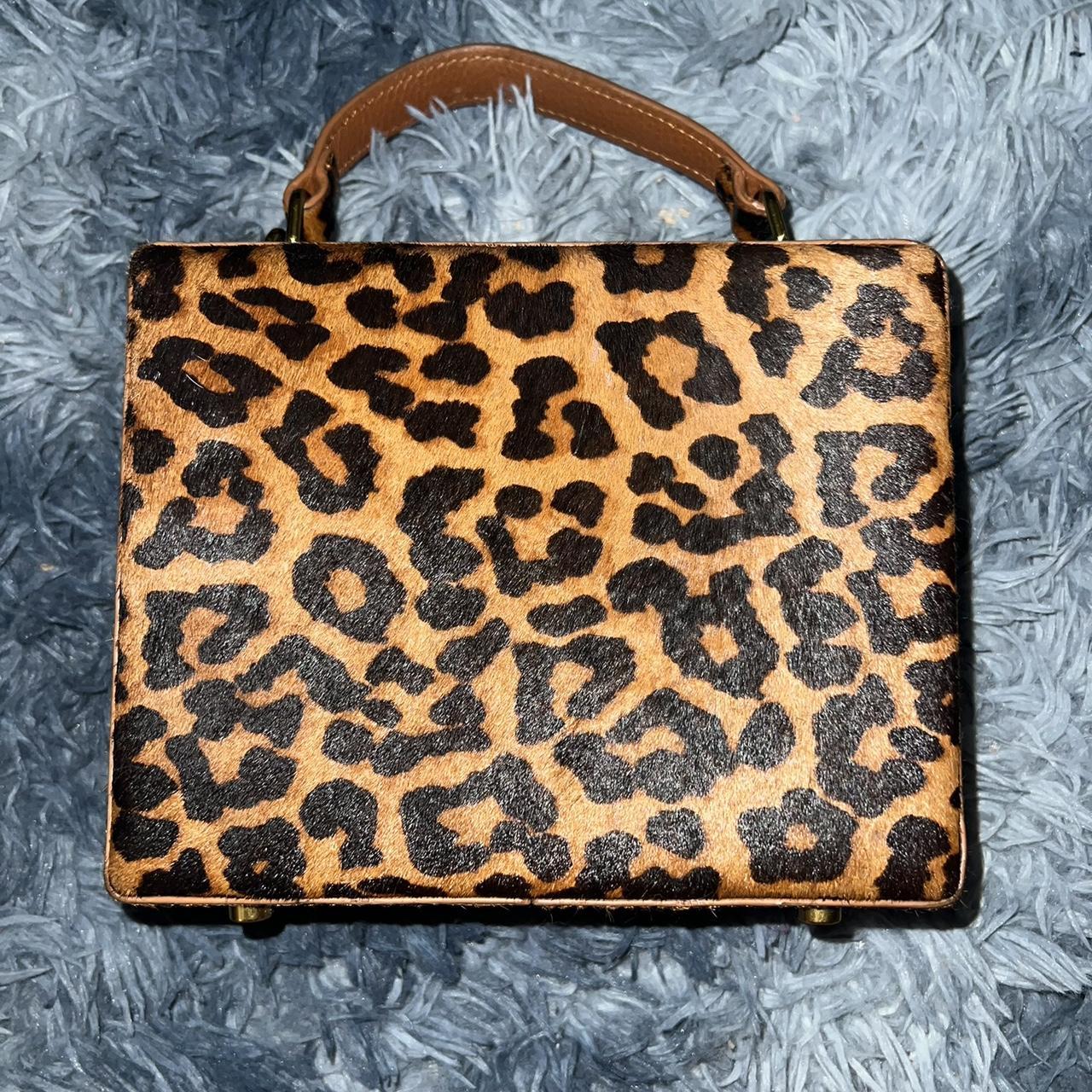 Brandon Blackwood Leopard Ponyhair Small Kendrick... - Depop