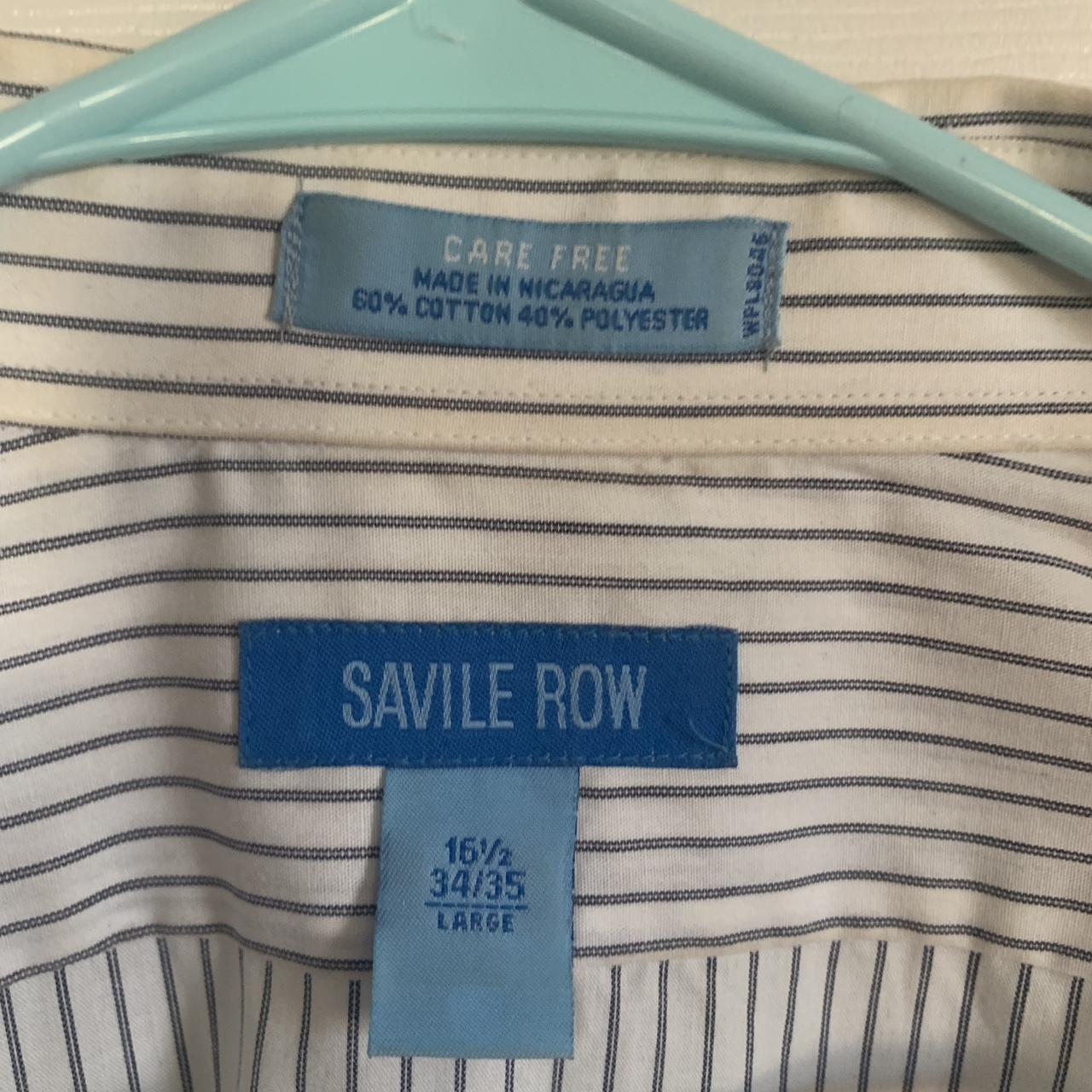 Blue and white striped Savile Row button-up... | Depop