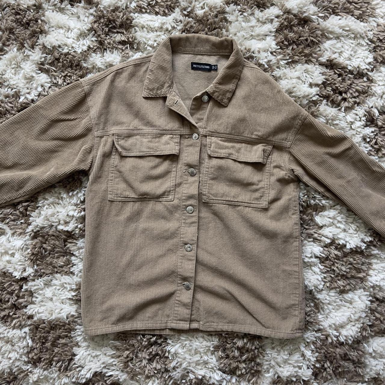 Tan corduroy PLT shacket #tan #corduroy... - Depop