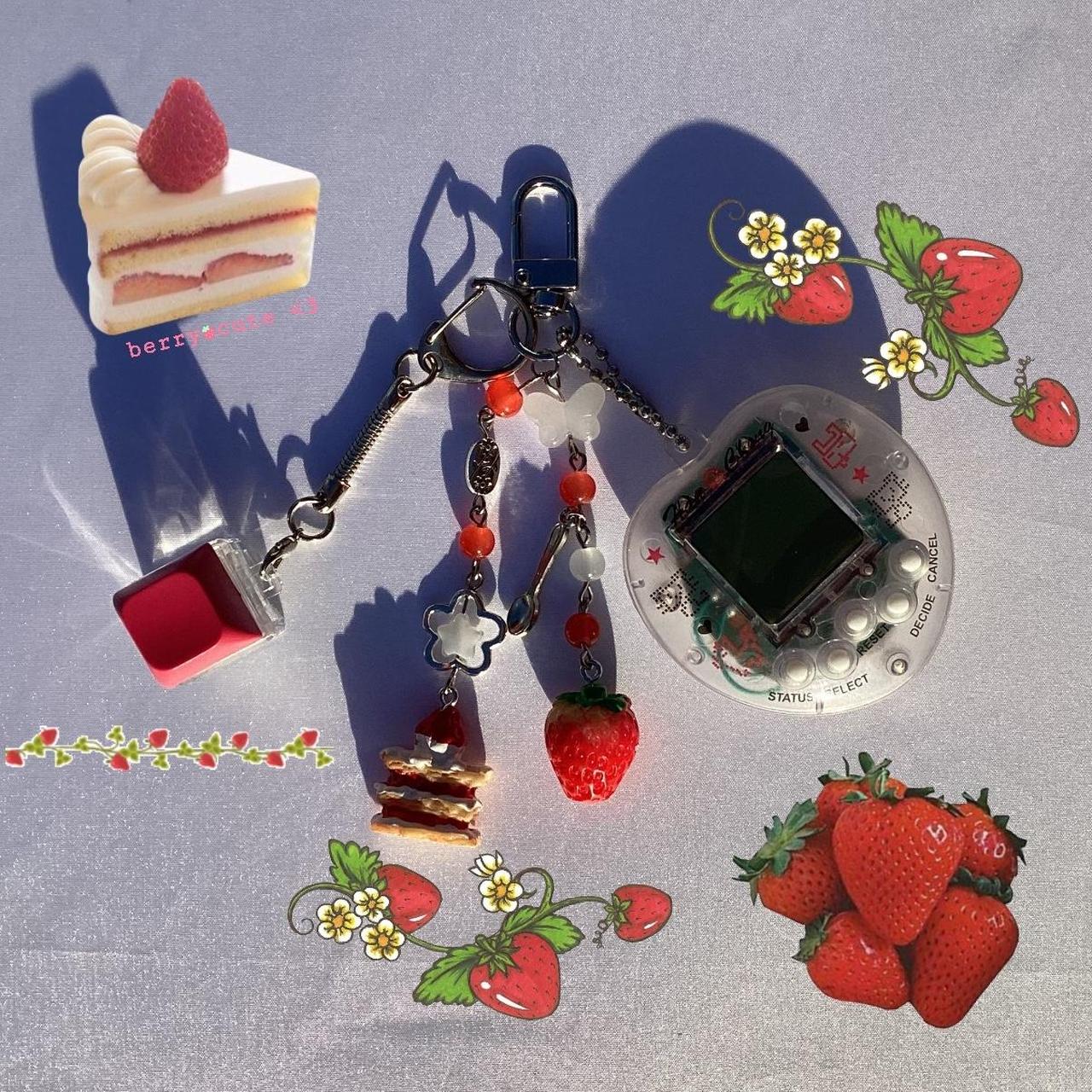 🍓🍰Strawberry Fidget Keychain🍰🍓 Handmade strawberry... | Depop