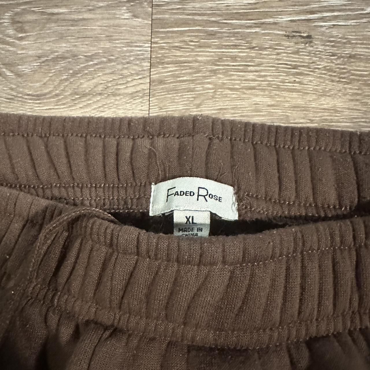 Cute xl Brown Faded Rose sweatpants #sweatpants... | Depop