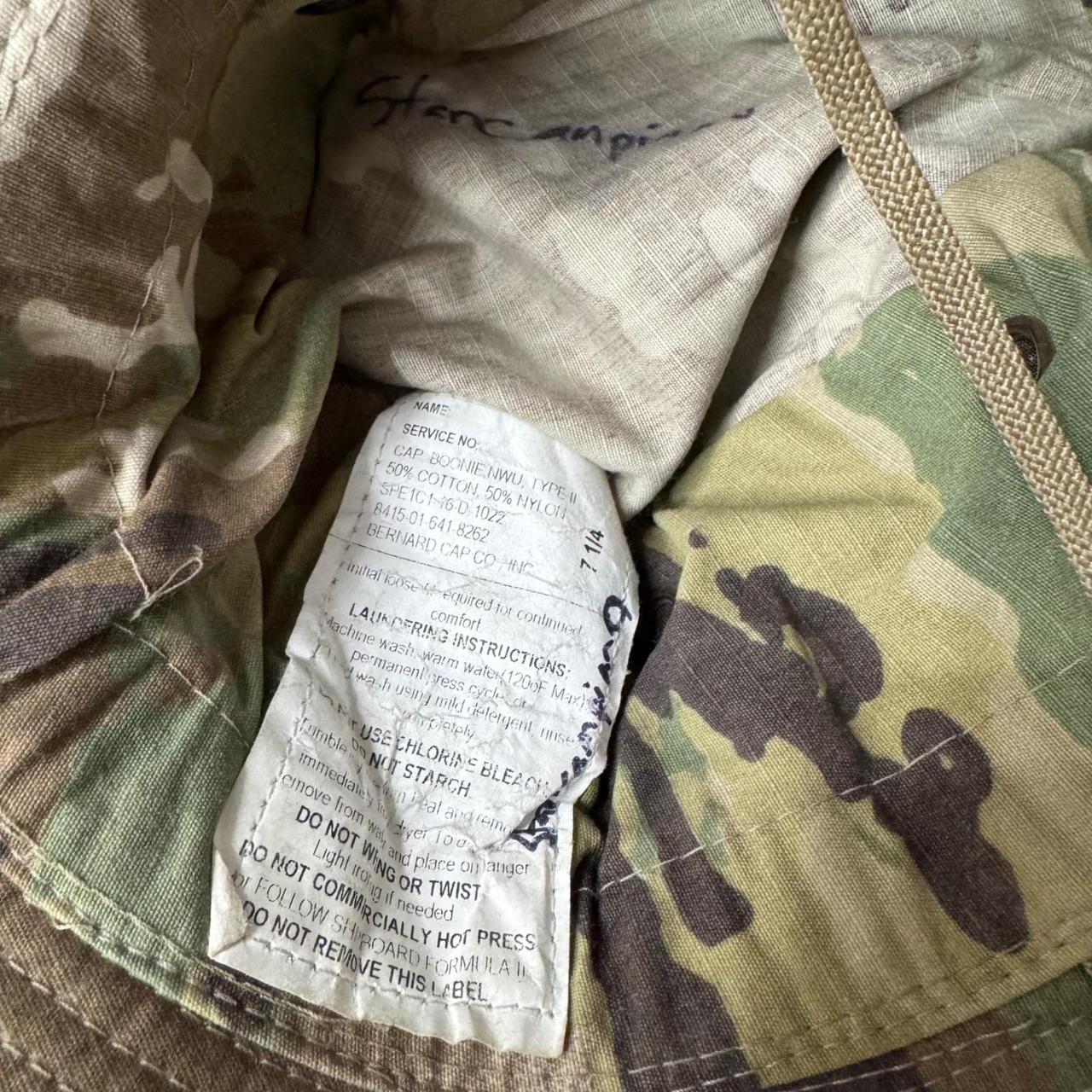 Vintage Army Issued Mil surp Camo Bucket Hat... | Depop