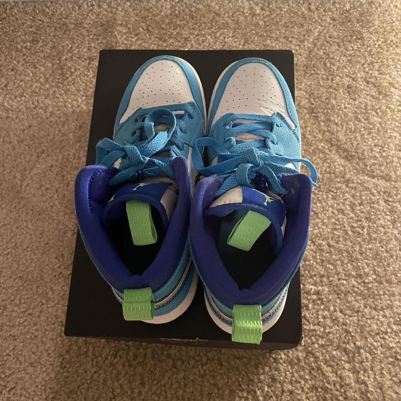 Jordan 1 mid se sprite blue (GS) #sneakers #jordan... | Depop