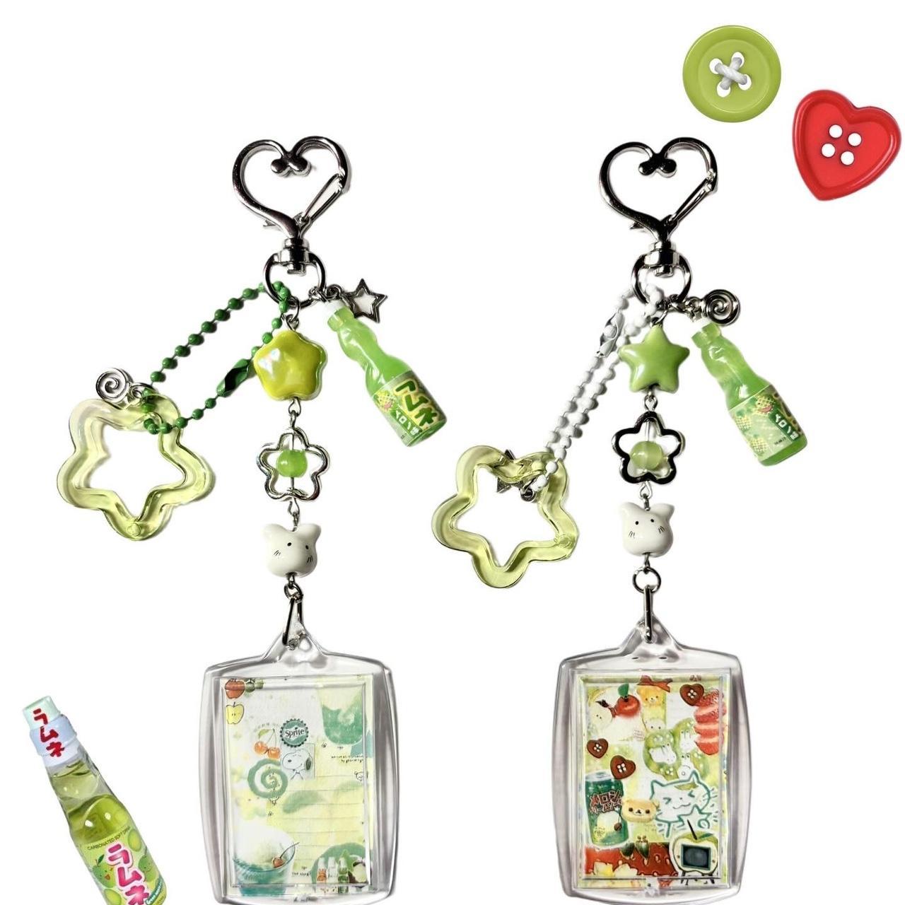 Cute Green keychain #kawaii #beads #keychains... | Depop