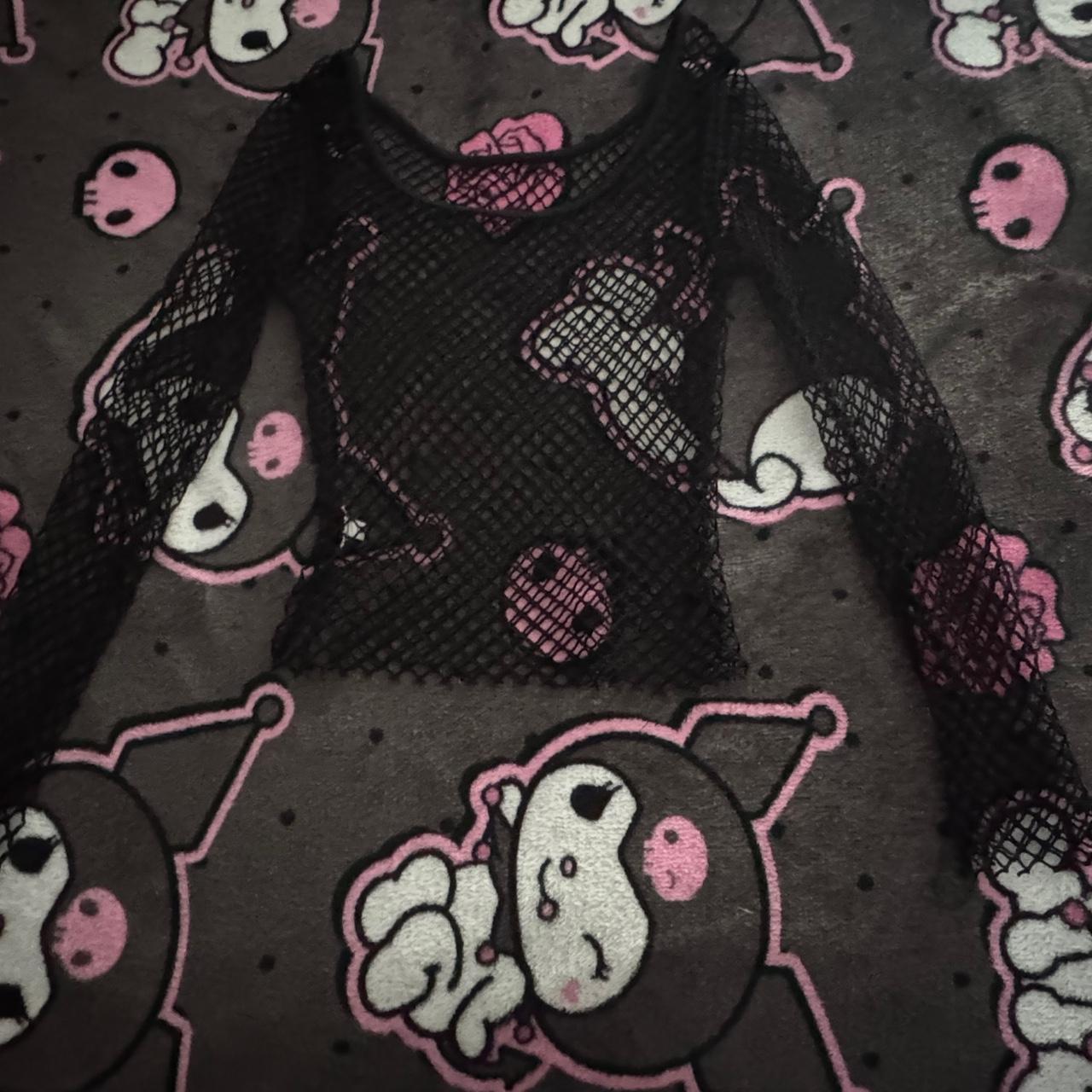 Black fishnet long sleeve top Amazing for layering... | Depop