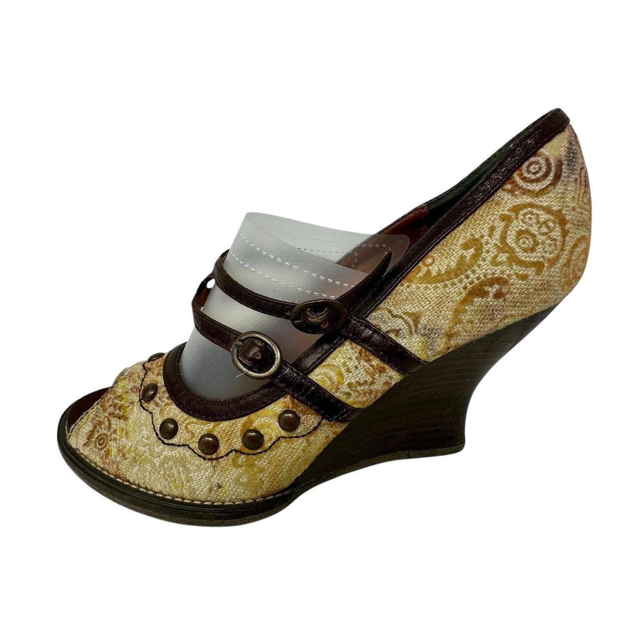 Vintage Kenzie FAITH Open Toe Mary Jane Wedges... - Depop