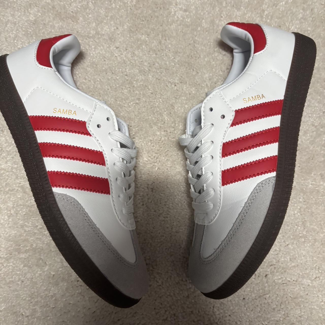 Adidas Samba OG white and red trainers #sneakers | Depop