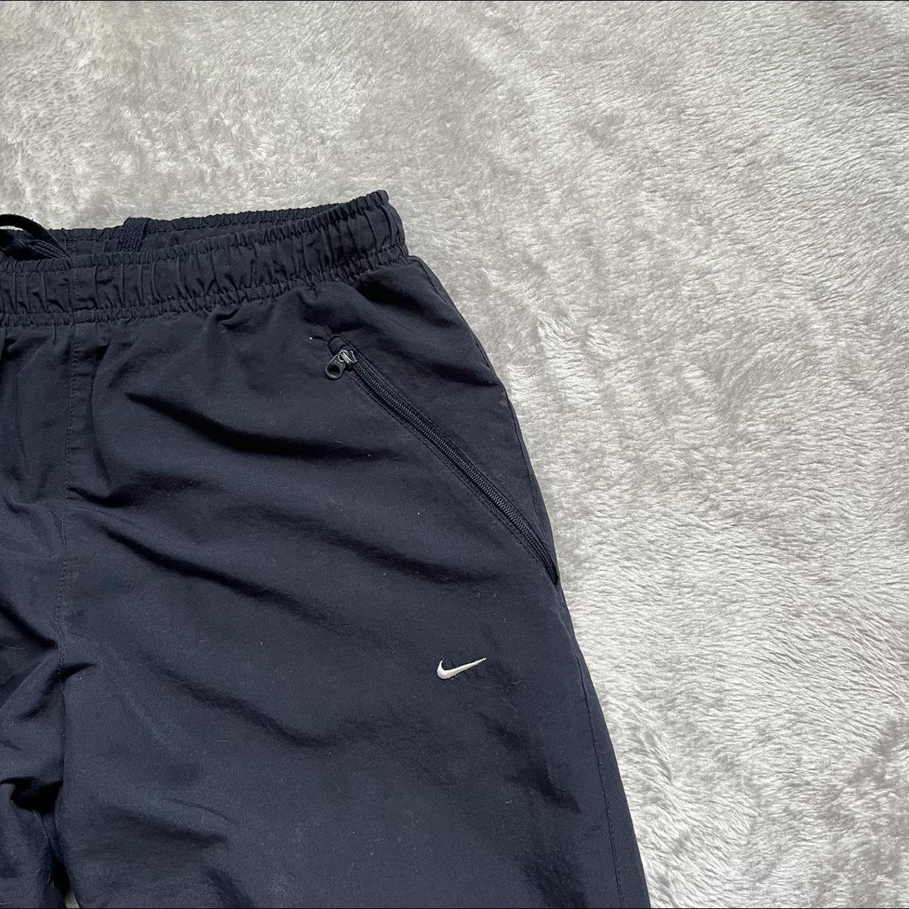Nike 00s shell tracksuit bottoms Black shell... - Depop