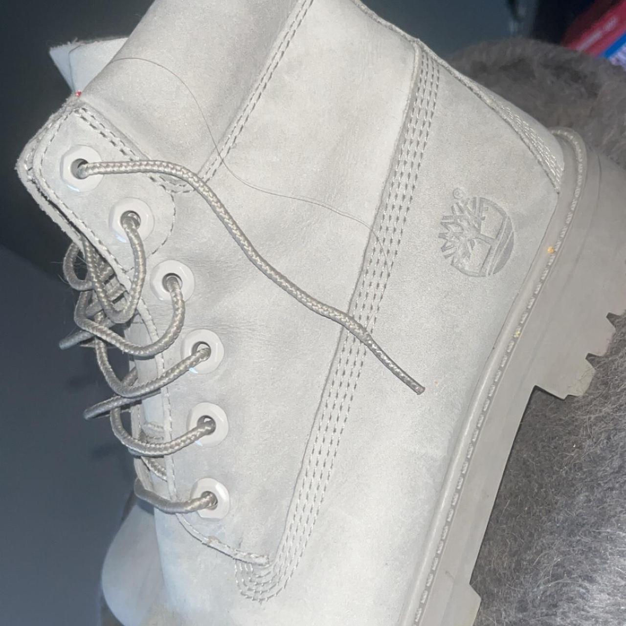 Grey timberland boots - Depop
