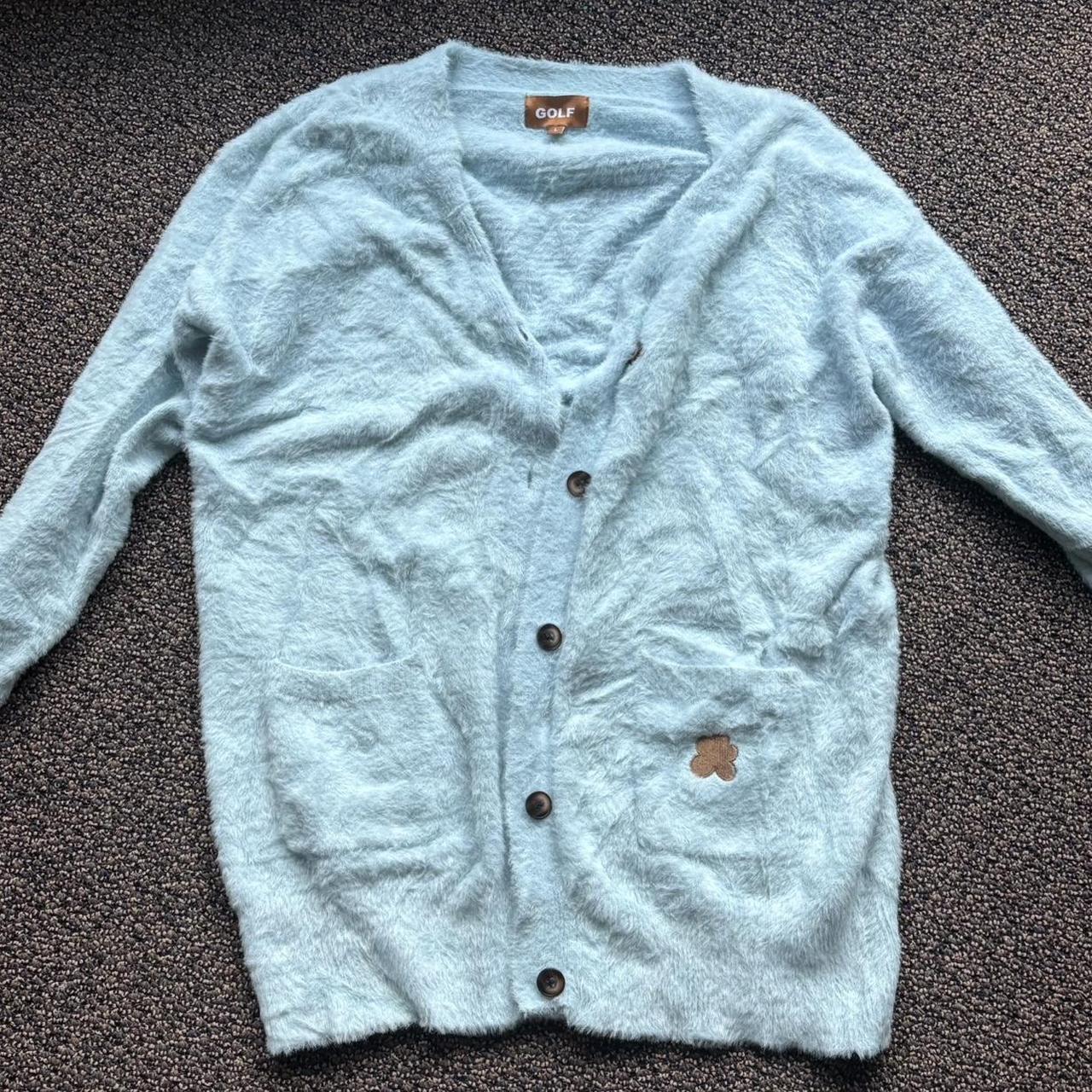 Tyler, The Creator (GOLF) Light Blue Cardigan Size... | Depop