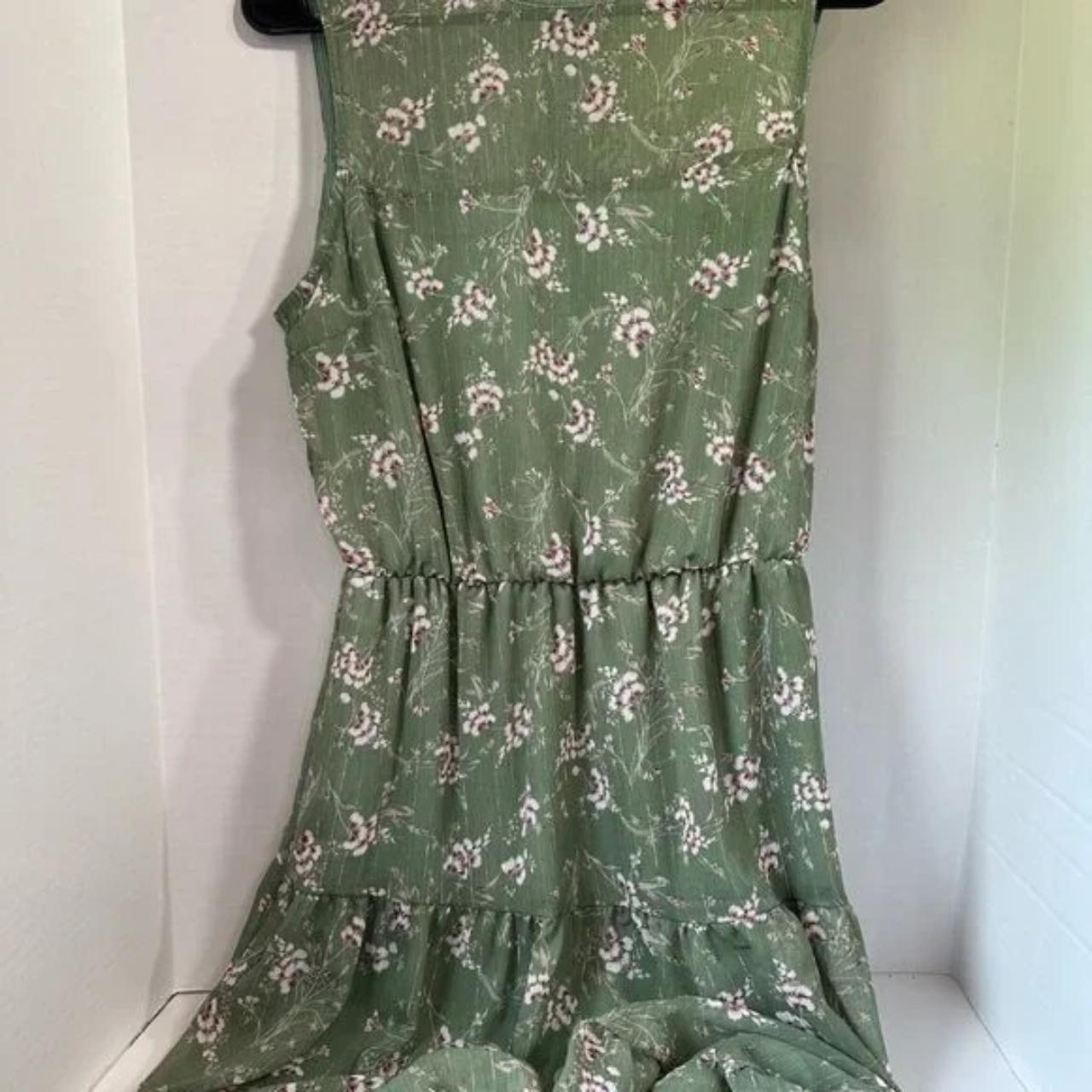 This is a green Lush dress. It is like new, there... - Depop