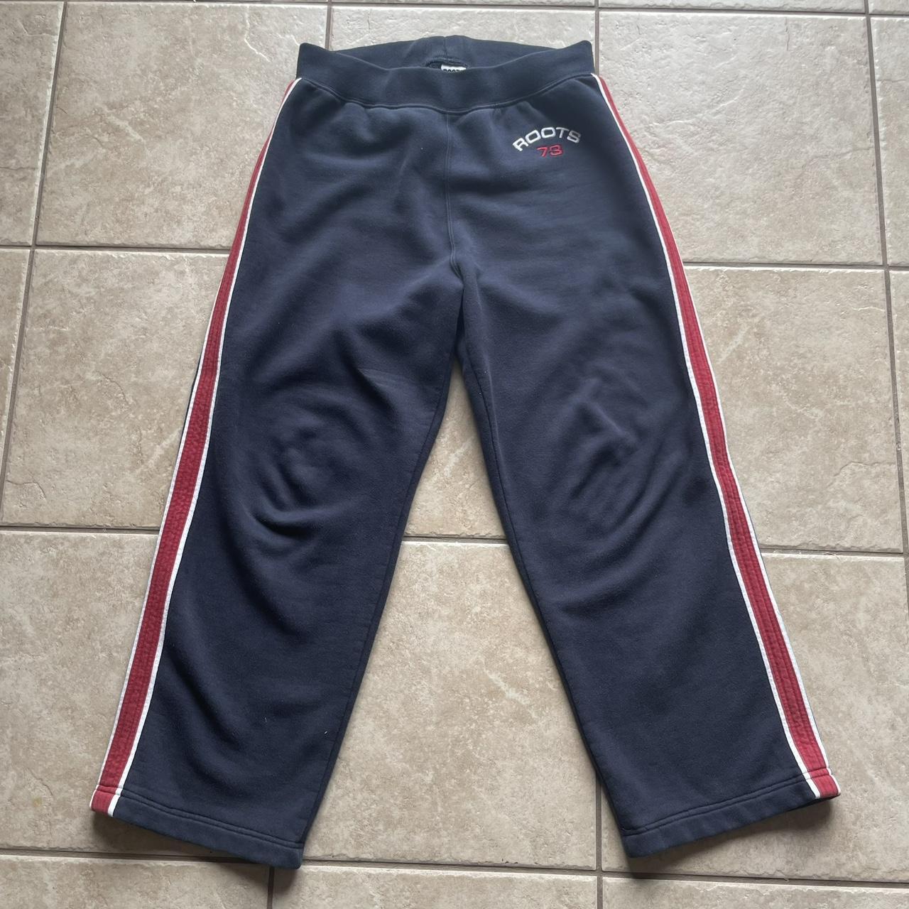 rare vintage roots striped sweatpants fits 28" to... - Depop