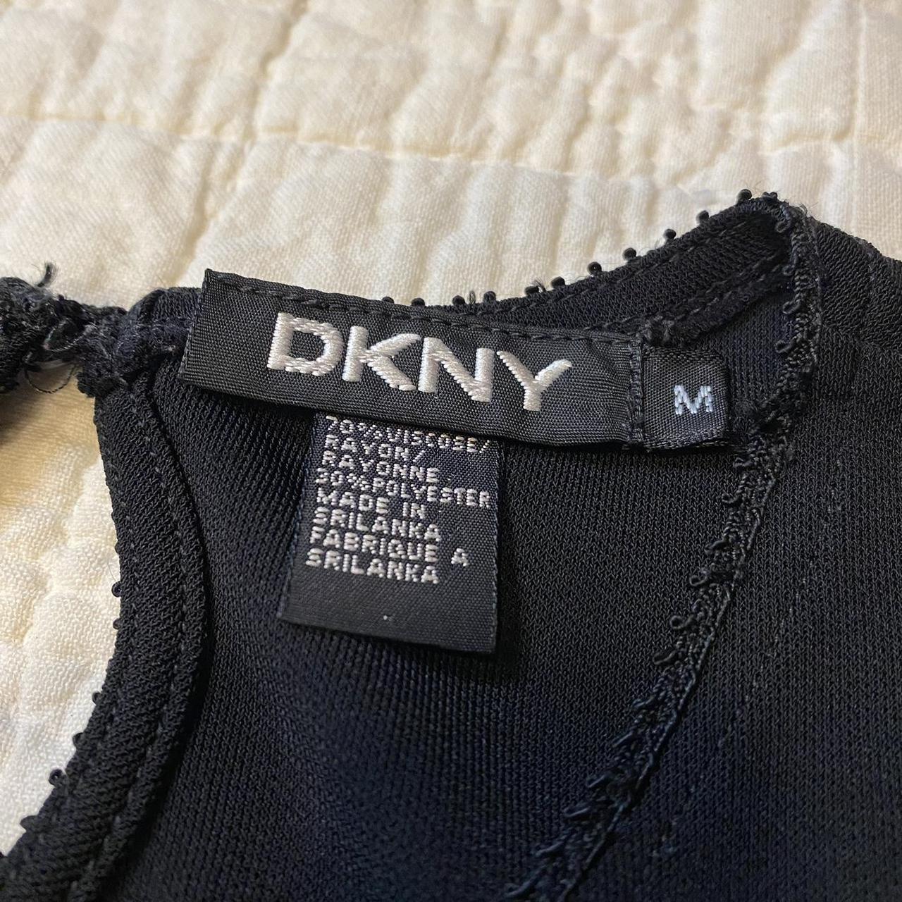 Vintage 90s Y2k black baby tee by DKNY. Womens size... - Depop