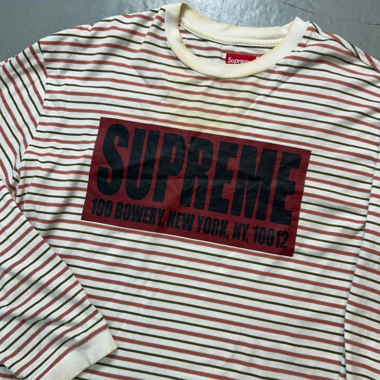 Men’s Supreme Longlseeve Tee Summer 2021 White/Red,... | Depop