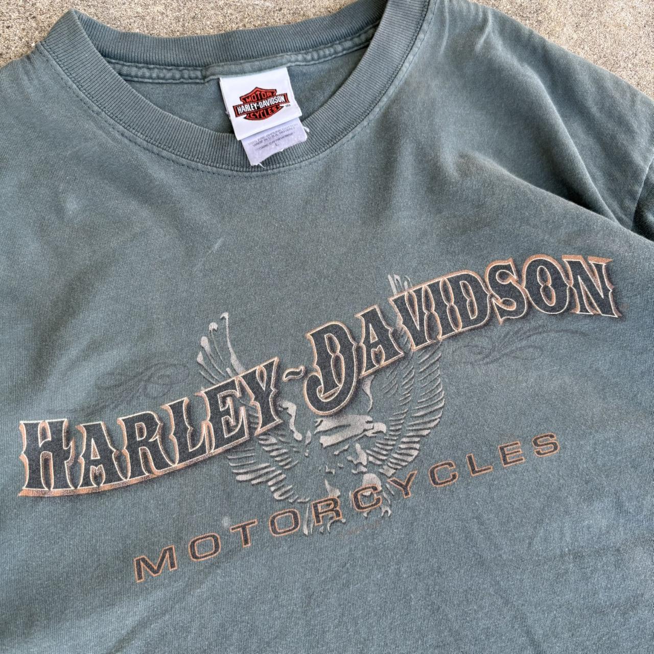 vtg 90s harley davidson sun faded shirt size... | Depop