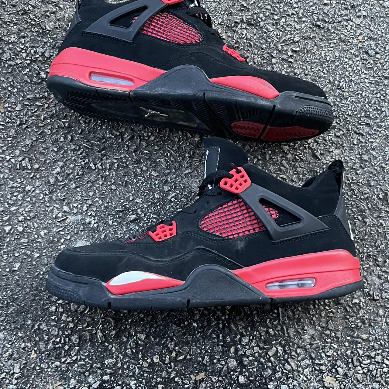 Jordan Retro 4’s Red Thunder Worn mid condition,... - Depop