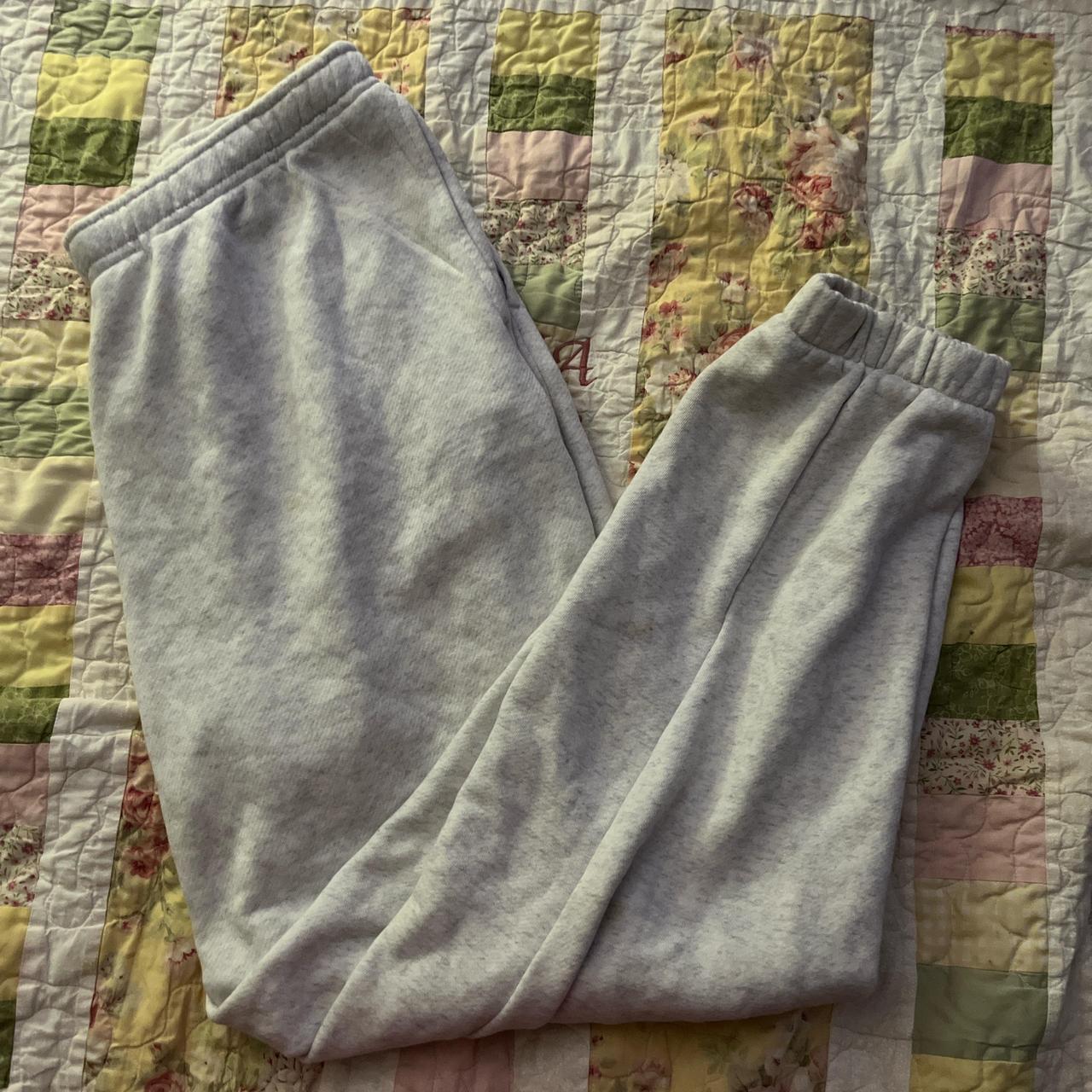 Grey sweatpants with cuffed bottoms #loungewear... | Depop
