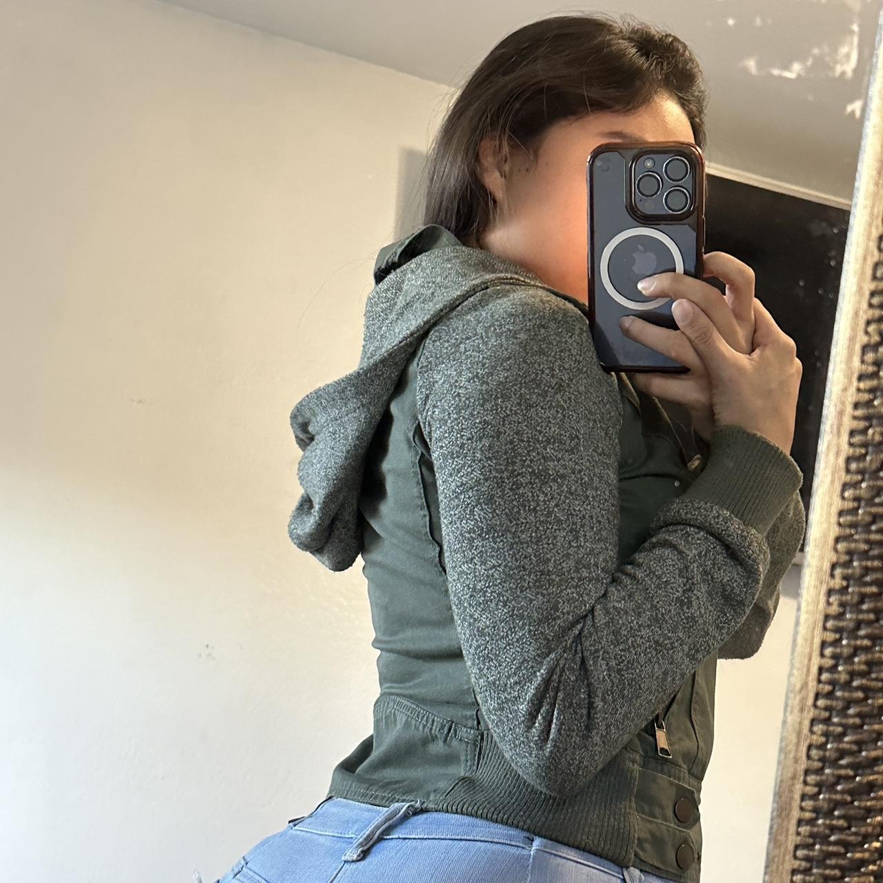 Green zip-up jacket with hood. 🫧 perfect colors for... | Depop