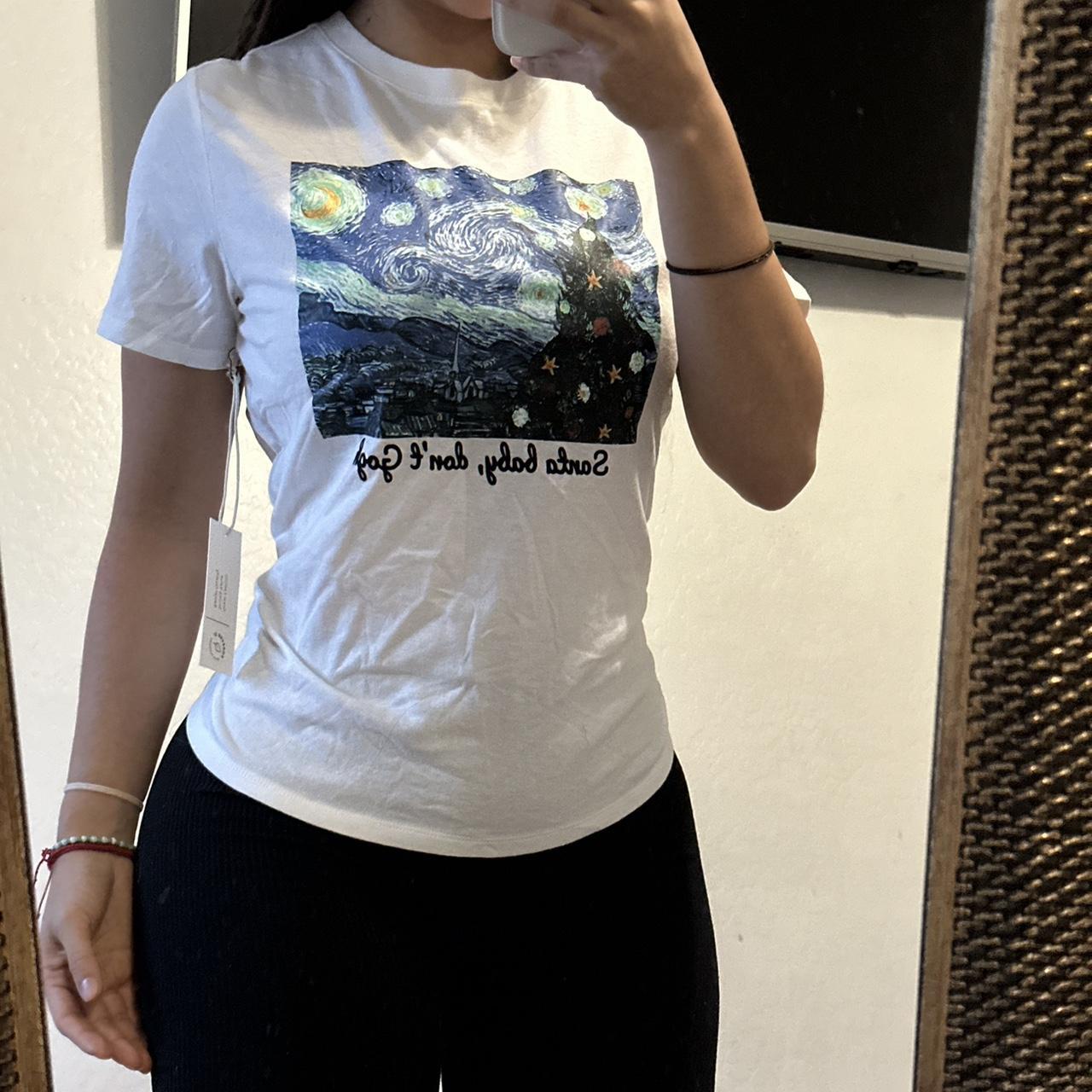 White "Starry Night" tee🤍 New ‼️with tags 🏷️ Size:... - Depop
