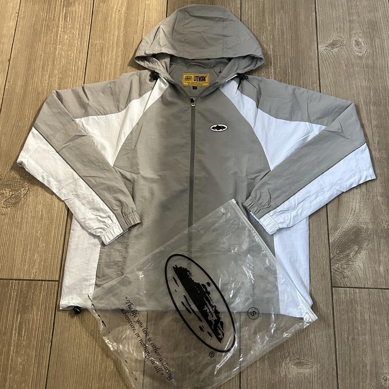 Corteiz Spring Jacket - Grey And White Size... - Depop