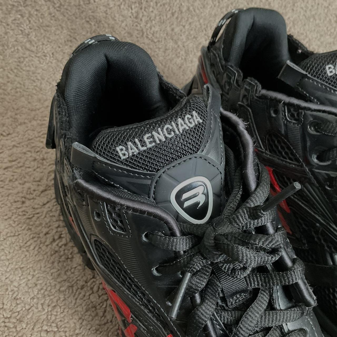 Balenciaga Runners ‘Red Graffiti’ Size 44 Worn A... - Depop