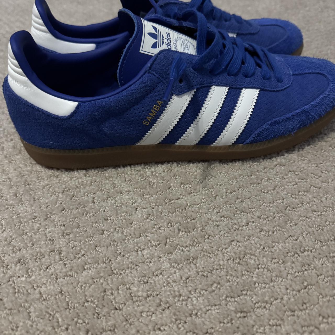 Royal Blue Adidas Sambas Size 10 Worn... | Depop