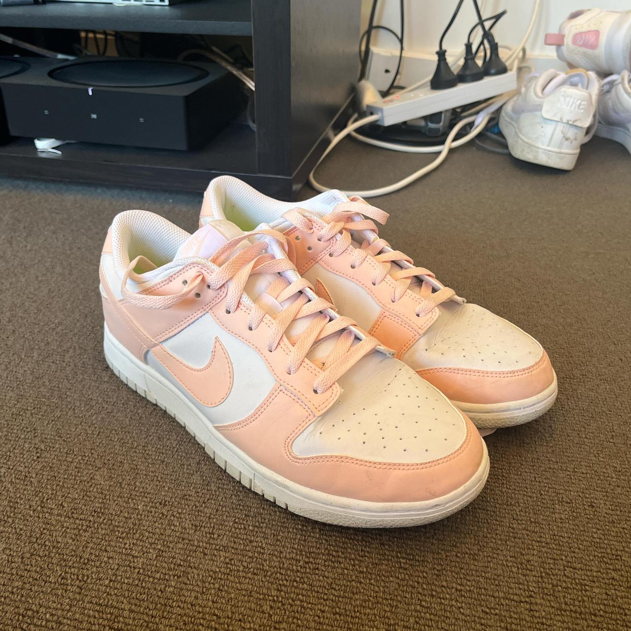 Pale pink Nike dunks Unisex Worn twice (as good as... - Depop